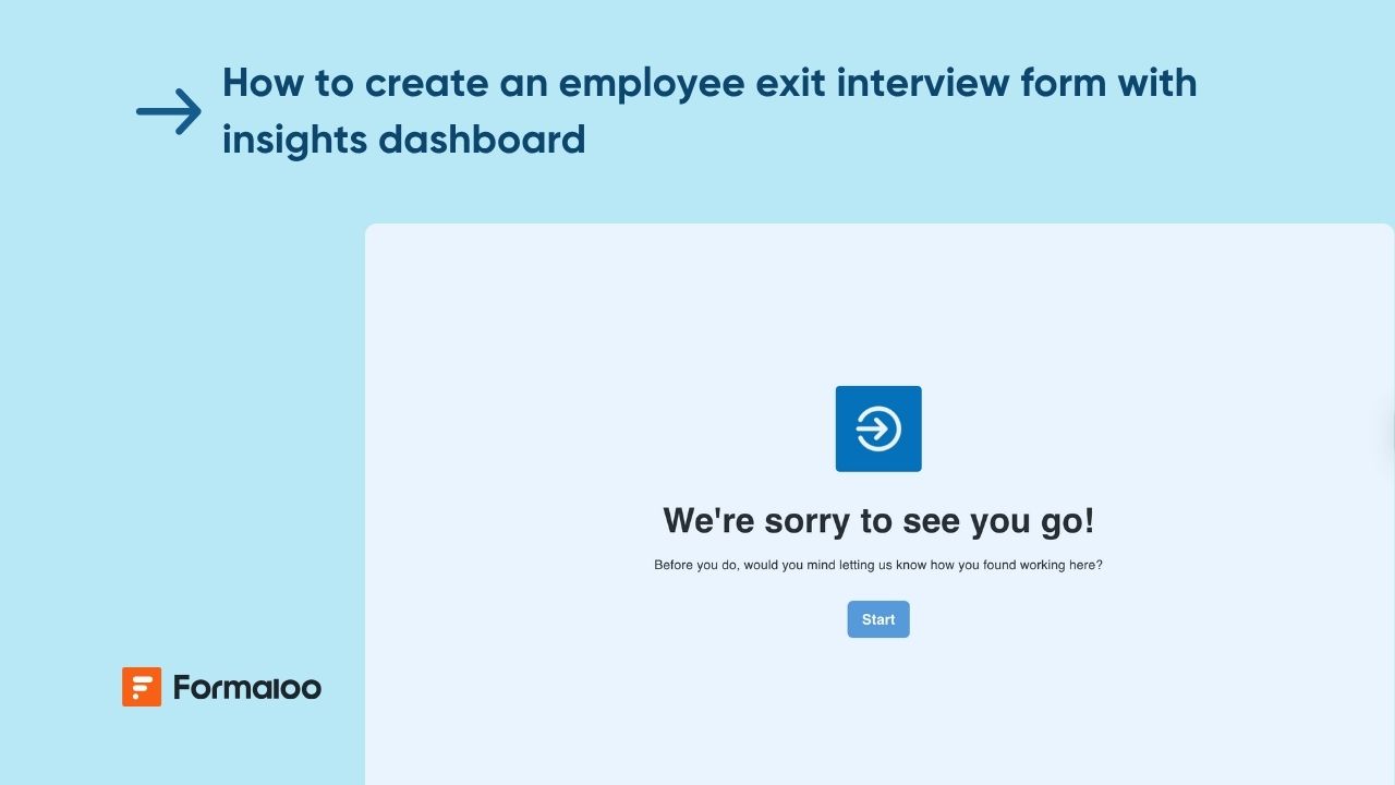 How to create an employee exit interview form with insights dashboard - Formaloo